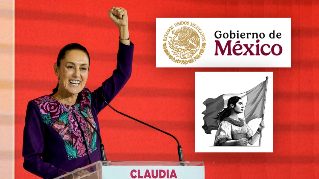 Claudia Sheinbaum presenta nuevo emblema del Gobierno de México
